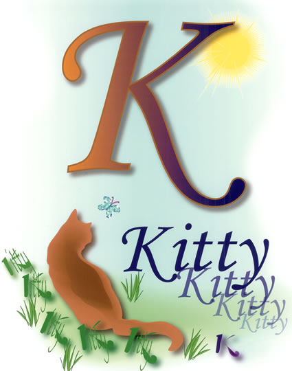 illustration / K is for Kitty.psd